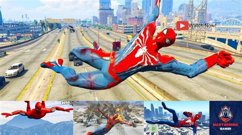 Gta 5 Amaizing Spider Man Ragdolls Street Fighter Flash And Jumps