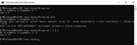 rust input output