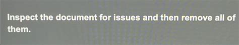 Solved Inspect The Document For Issues And Then Remove All