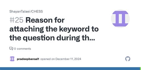 Reason For Attaching The Keyword To The Question During The Context