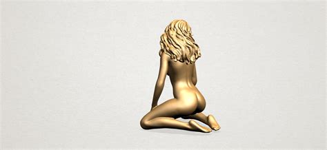 D Printed Naked Girl Bended Knees Ii By Miketon Mike Pinshape