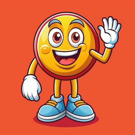 Un Personaje De Dibujos Animados Con Una Cara Sonriente Y Las Palabras