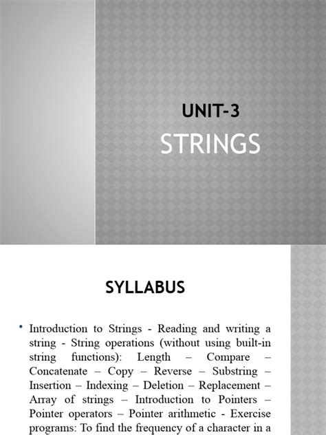 3 String Pdf Pointer Computer Programming Variable Computer Science
