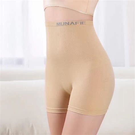 Munafie High Waist Belly Contracting Safety Pants Womens Hip Lifting