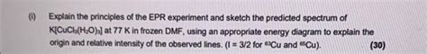 Solved Explain The Principles Of The Epr Experiment And