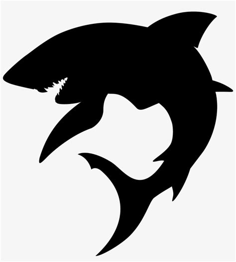 Great White Shark Silhouette Tattoo
