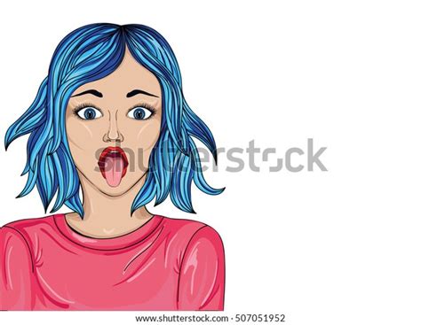 Girl Stuck Out Her Tongue Teases 스톡 일러스트 507051952 Shutterstock