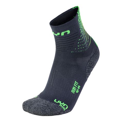 Pánske ponožky UYN RUN FIT SOCKS S100137G729 anthracite green lime