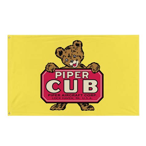 Piper Cub Flag Etsy