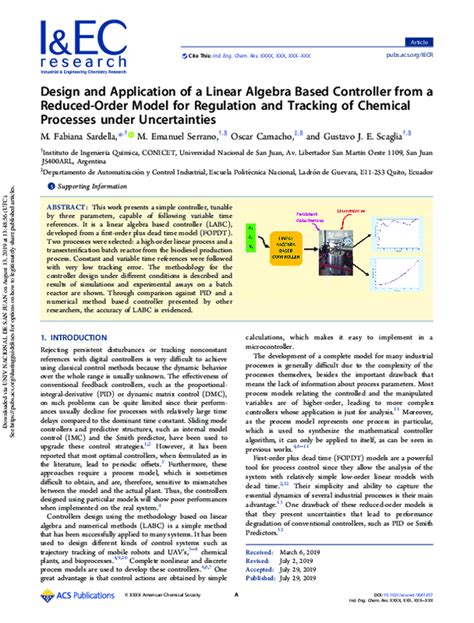 Pdf Design And Application Of A Linear Algebra Based Controller From
