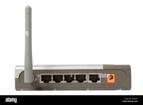 Wireless Adsl Router Gray Color On A White Background It Is Isolated
