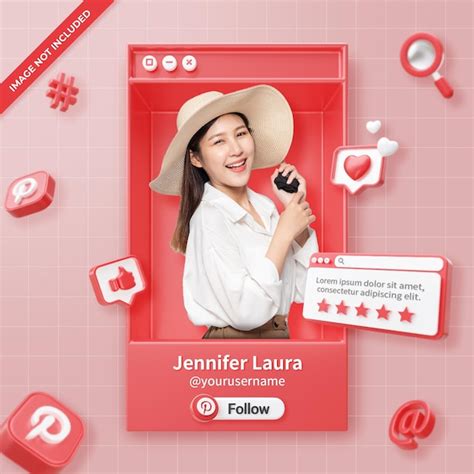 Premium Psd 3d Rendering Pinterest Profile