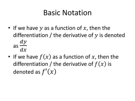 Differentiation Basic Formula Pptx