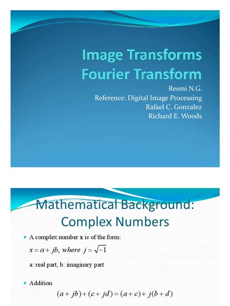 Fourier Transform Pdf Complex Number Trigonometric Functions