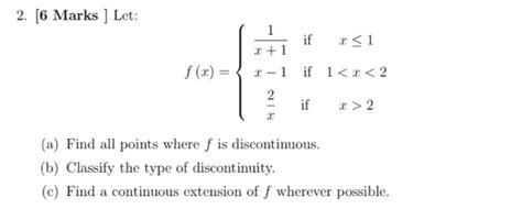Solved Let F X Left Begin Array Ccc Frac X Chegg