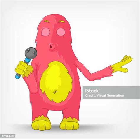 재미있는 괴물 노래 몬스터에 대한 스톡 벡터 아트 및 기타 이미지 몬스터 노래 만화 Istock