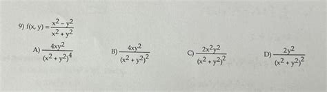 Solved X² Y² X² Y² 4xy² X² Y2 4 9 F X Y A B