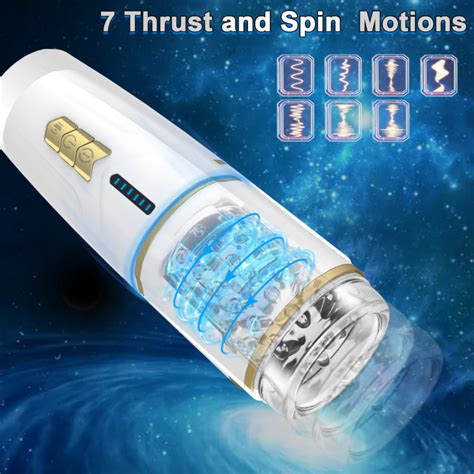 Paloqueth Automatic Rotation Telescopic Masturbator White
