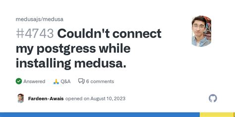 Couldnt Connect My Postgress While Installing Medusa · Medusajs