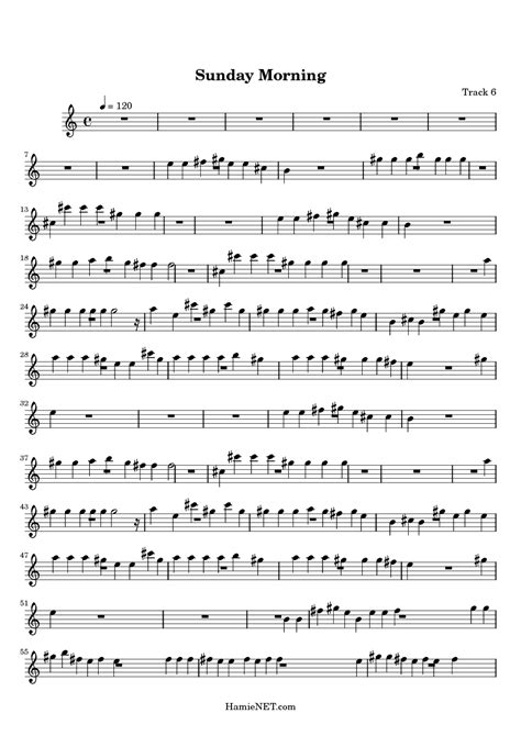 Easy Like Sunday Morning Sheet Music Free Portable