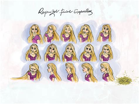 Rapunzel Facial Expressions Practice Work By Jagache On Deviantart