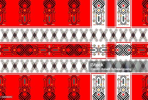 부족의 민족 직물 패턴의 개념은 의류 배경 첨단 기술 카펫 벽지 의류 포장 바틱 직물 벡터 일러스트레이션에 사용됩니다 자수 스타일 0명에 대한 스톡 벡터 아트 및 기타