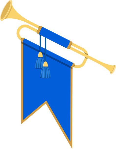 Golden Trumpet Clipart Design Illustration 9356448 PNG