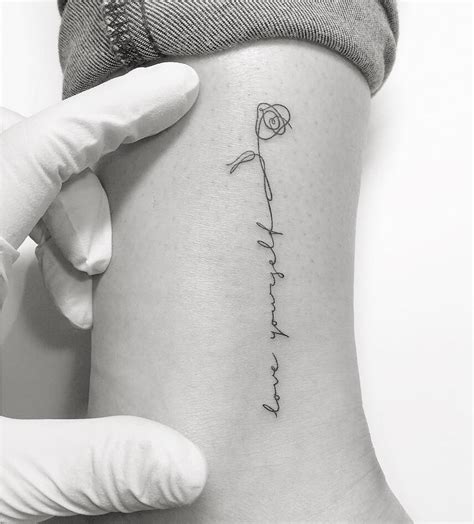 One Line Mental Health Tattoo TheFab20s