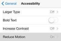 Turn Off IOS 7 Parallax Motion Backgrounds