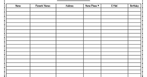 Confessions Of A Primary Teacher Freebie Class Information Sheet And