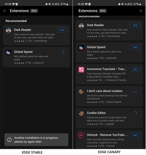 Microsoft Edge On Android Tests “extension V2” With More Desktop