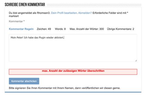 Max Word Count Error