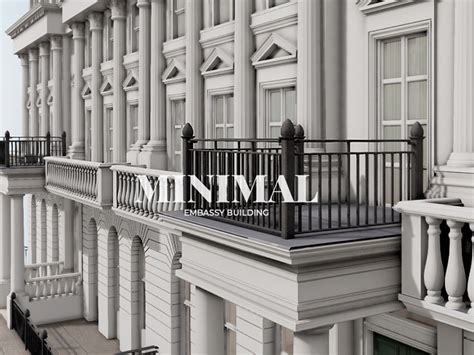 Second Life Marketplace Minimal Embassy Building