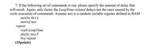 Solved 7 If The Following Set Of Commands Is Run Please