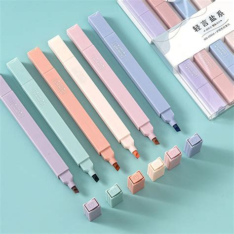 Канцелярские товары Kawaii Midline пастельные маркеры ярких цветов ...