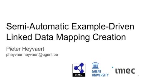 Semi Automatic Example Driven Linked Data Mapping Creation Ppt