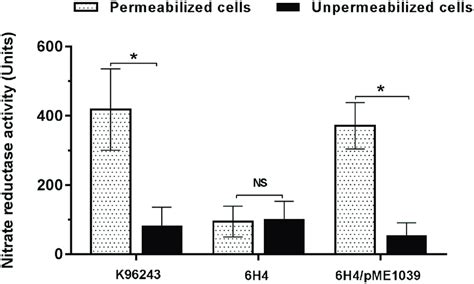 Nitrate Reductase Activity Of B Pseudomallei Wild Type And Its