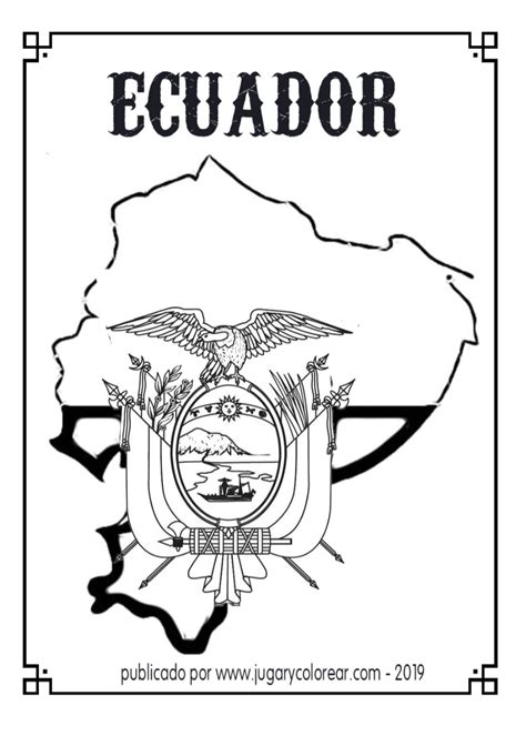 Mapa Y Bandera De Ecuador Para Dibujar Pintar Colorea Vrogue Co