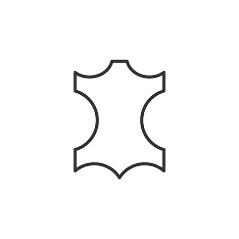 Leather Material Icon Tailoring Symbol Modern Simple Vector Icon For