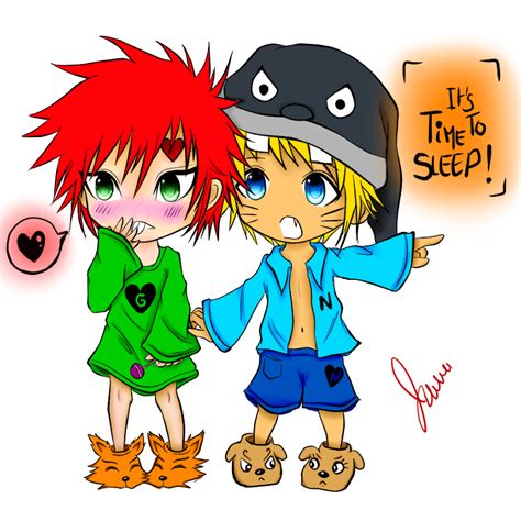 Chibi Naruto And Gaara By Jj4evalol On Deviantart