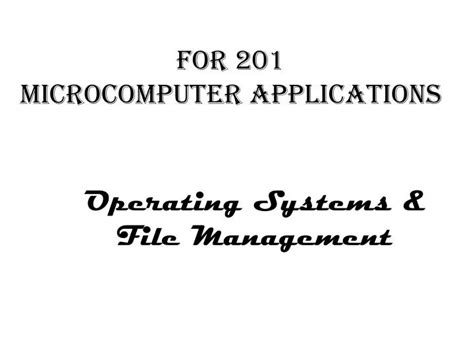 Ppt Operating Systems File Management Powerpoint Presentation Id
