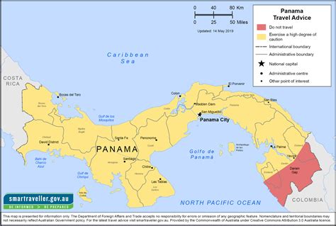 Printable Map Of Panama