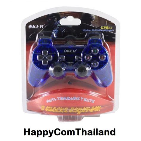 จอยเกมส์สำหรับคอม Oker 2 Shocks Joystick รุ่น U 707 Port Usb สีน้ำเงิน Shopee Thailand