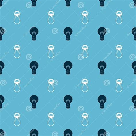 Set Light Bulb With Concept Of Idea And Test Tube And Flask On Seamless