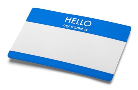 Premium Photo Red Hello My Name Is Tag With Copy Space Isolated On White Background