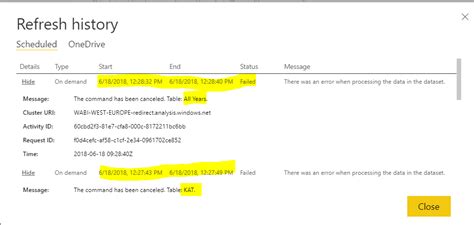 Solved Scheduled Refresh Exits With Error With Sharepoint