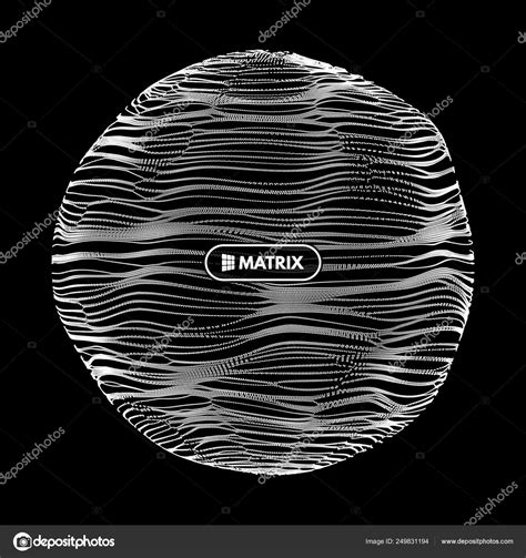 3d Abstract Sphere Array With Dynamic Particles Modern Science And