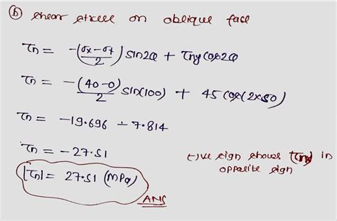 [solved] For The Given State Of Stress Determine The Normal And Shearing Course Hero