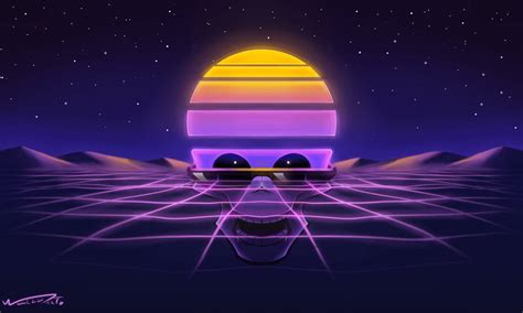Retro Wave Skull By Wecleyartz On Deviantart