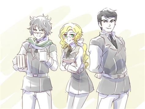 Safebooru Girl Boys Black Hair Blonde Hair Book Cup Glasses Glynda